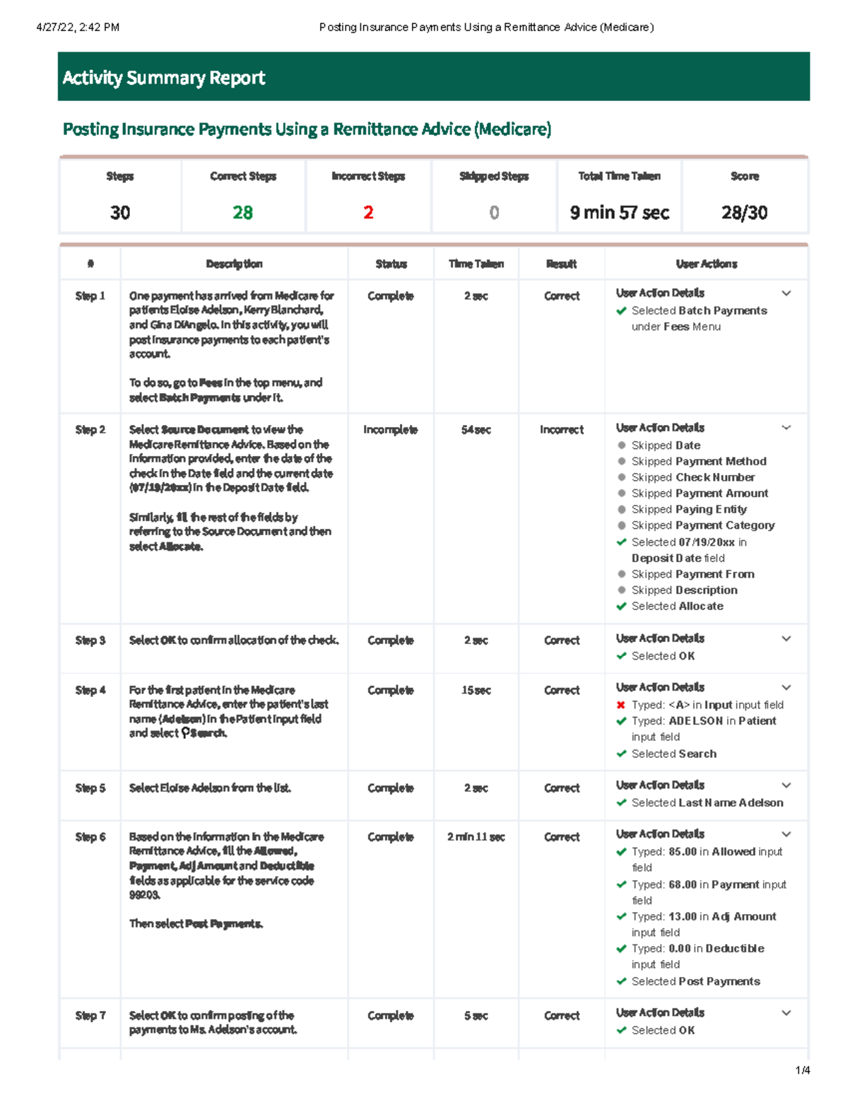 Posting Insurance Payments via Medicare Remittance Advice - Studocu