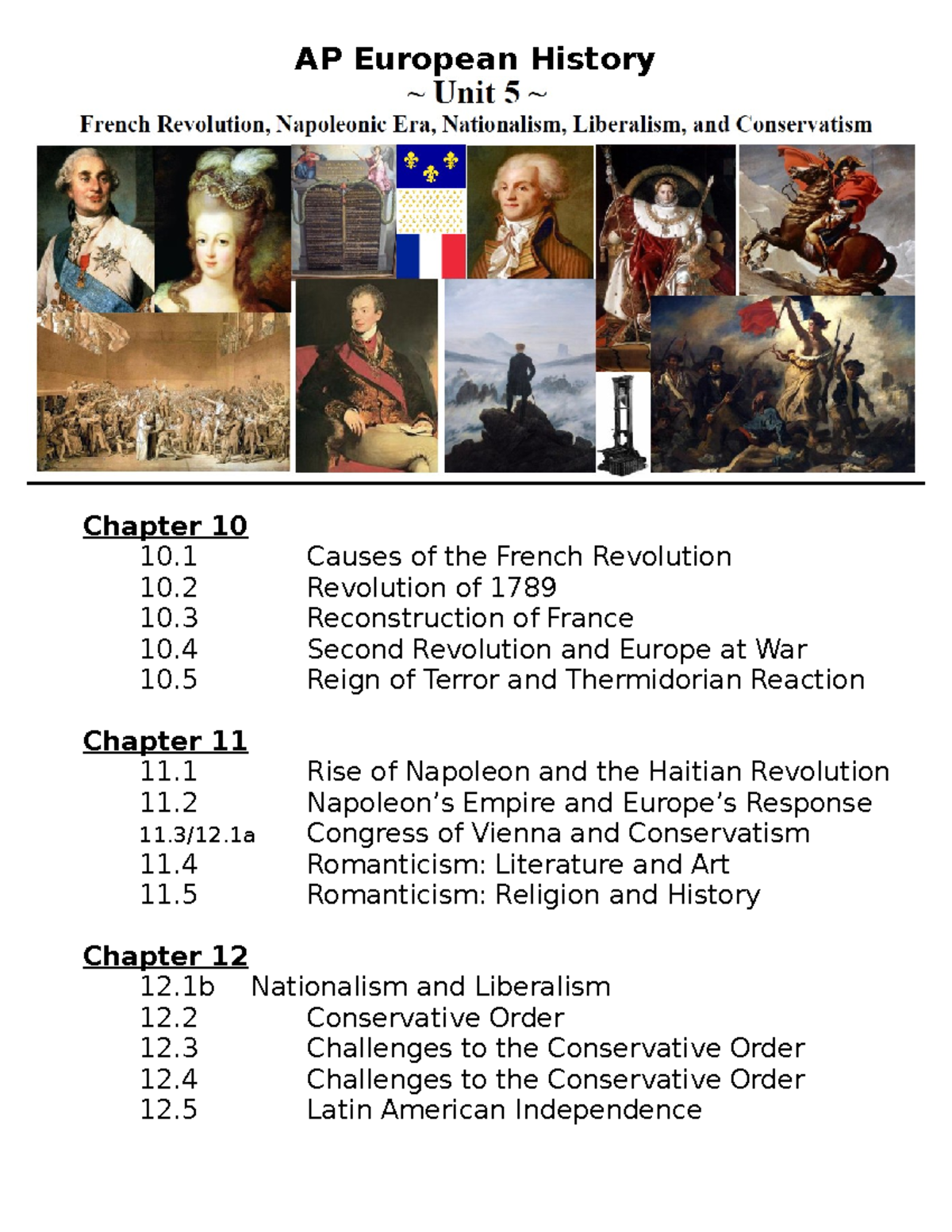 Kevin Martinez - Unit 5 Notes - AP European History Chapter 10 10 ...