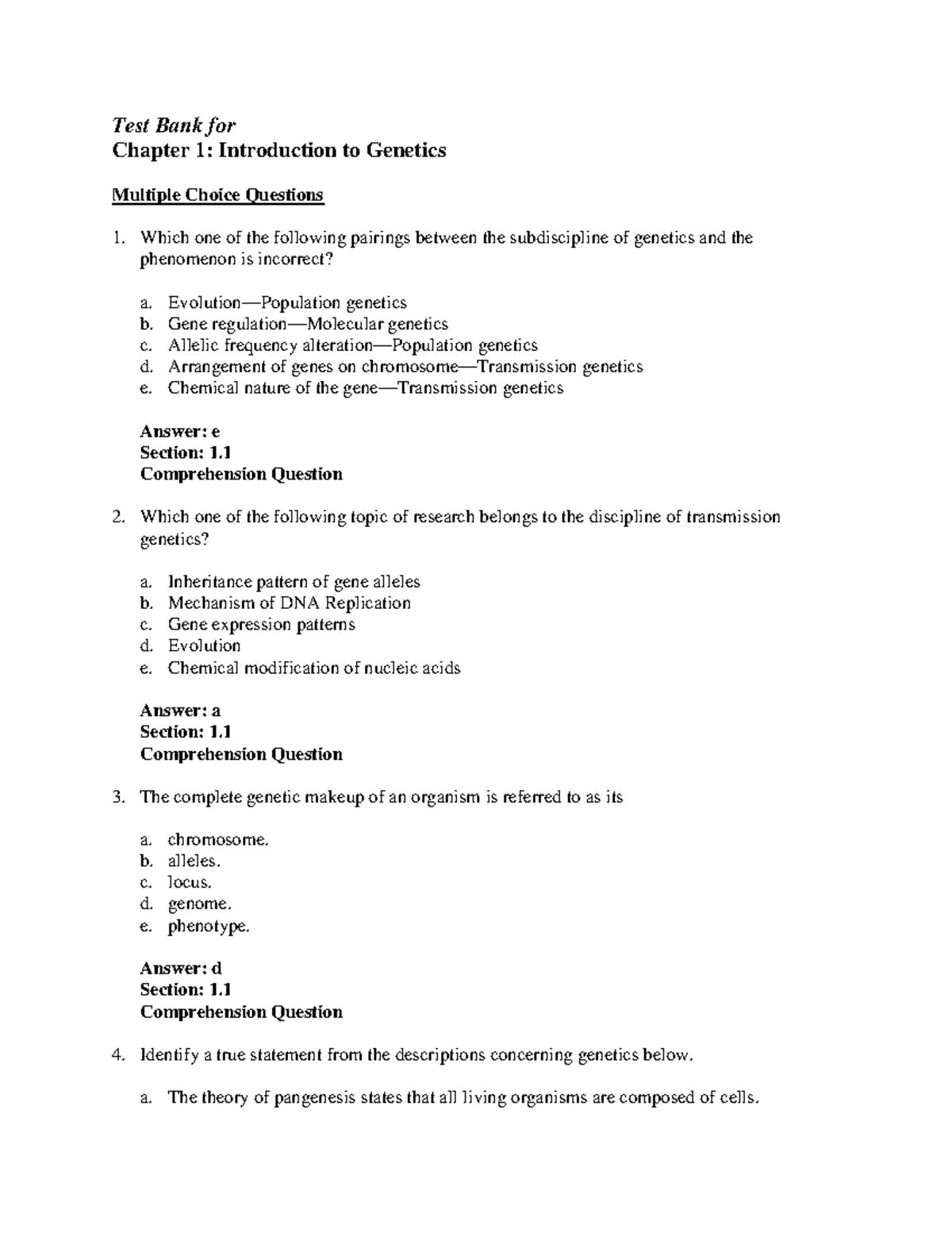 Pierce genetics testbank questions meiosis+mitosis - Test Bank for ...