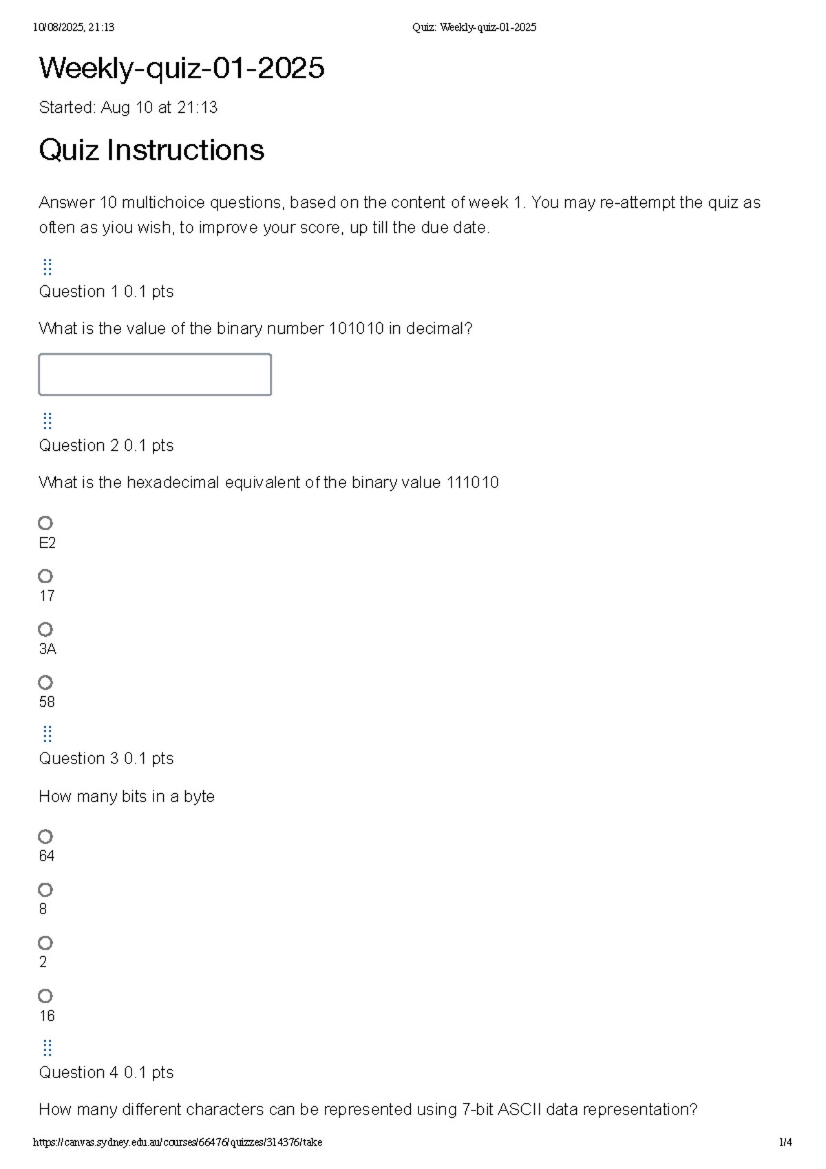 21:13 Quiz: Weekly Quiz 01 - Aug 2025 - Studocu