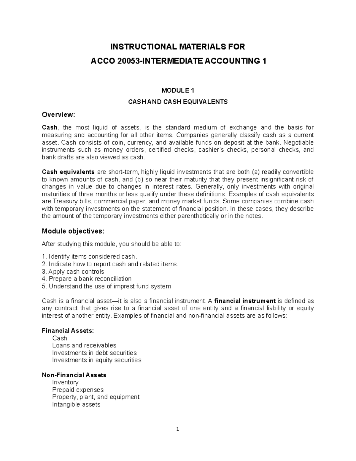 IM- Intacc 1 -copy - Learn the nature of Intermediate Accounting 1. It ...