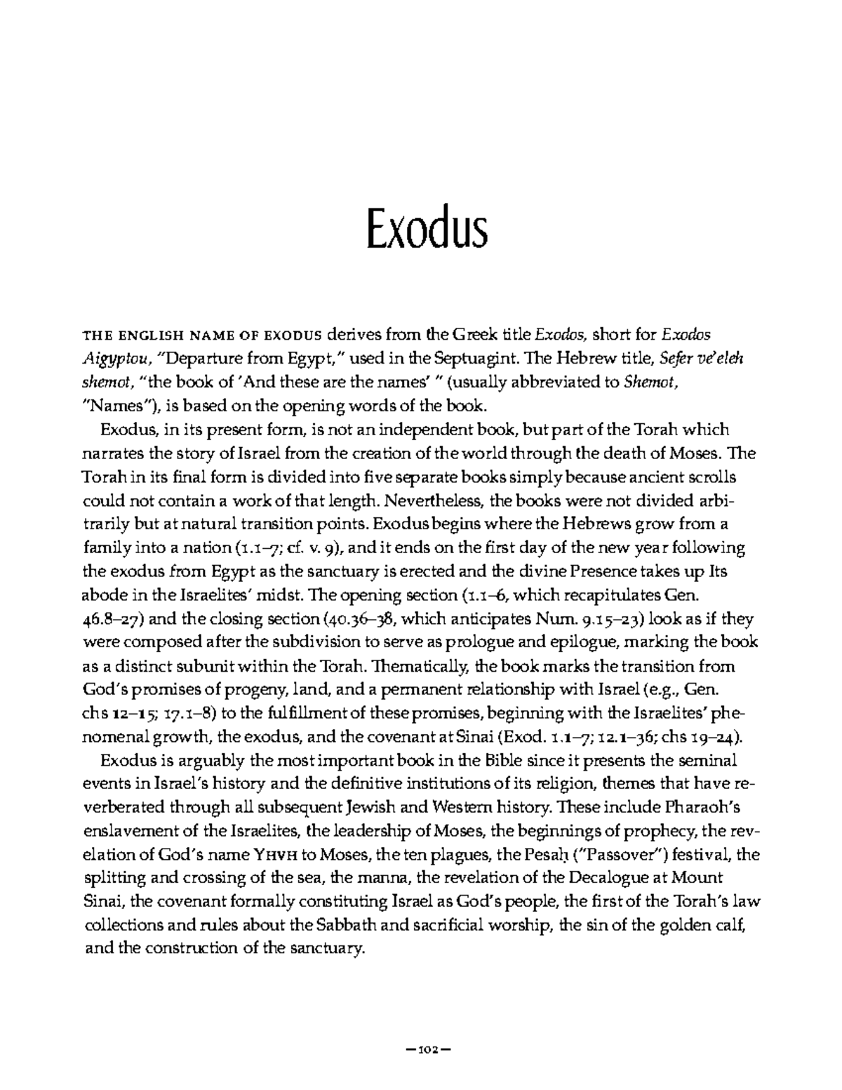 Exodus: The Covenant, Liberation, and Law in Torah (TORAH 102) - Studocu