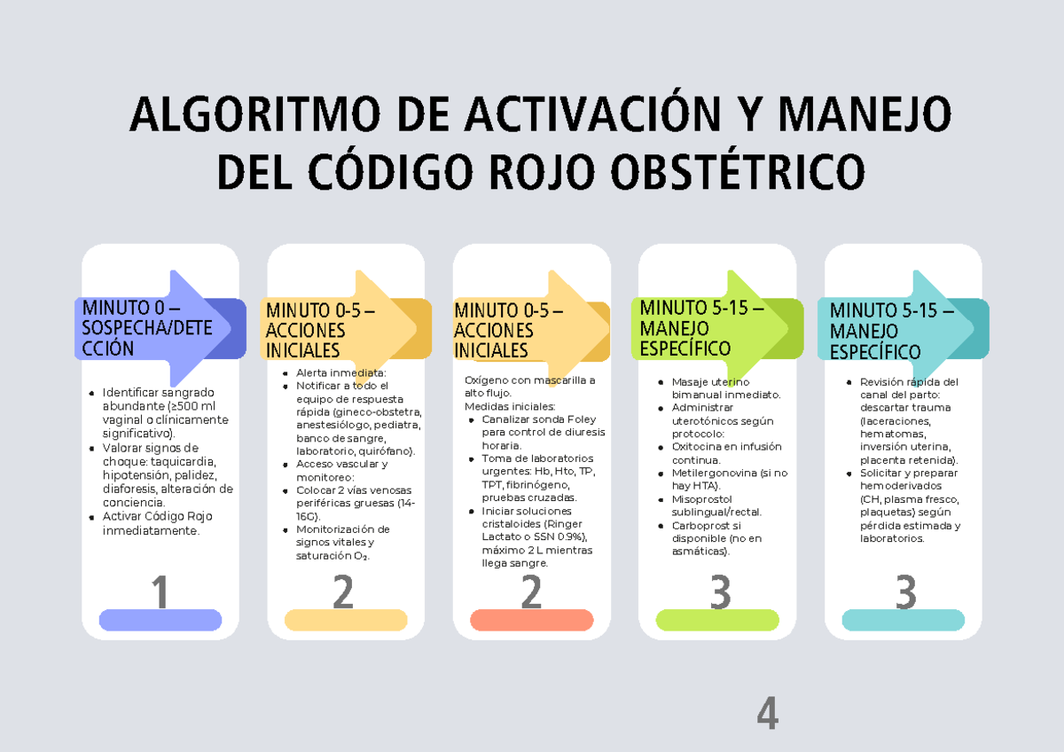 Activación y Manejo del Código Rojo Obstétrico: Protocolo Minuto 0 ...