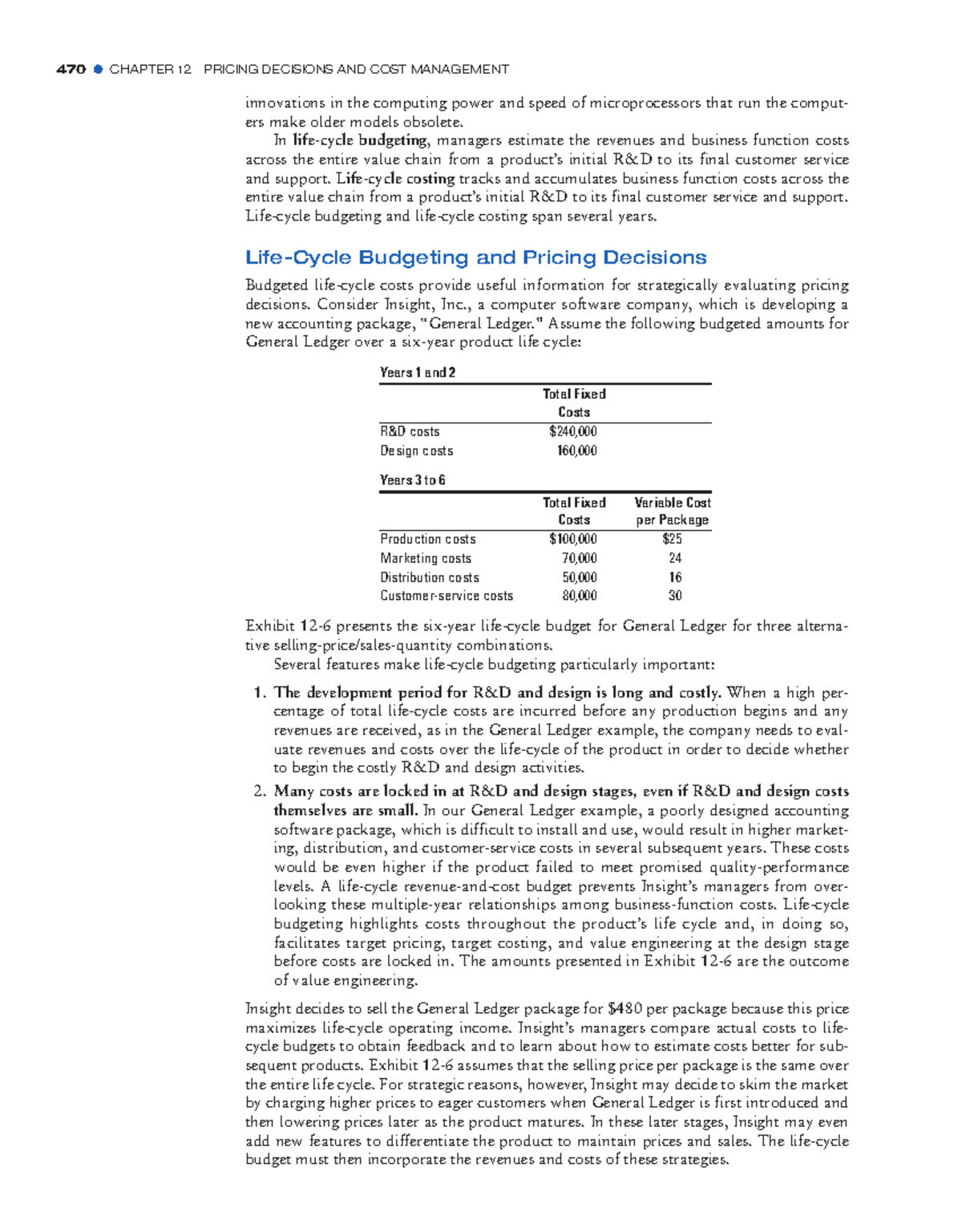 470 䊉 CHAPTER 12: Life-Cycle Budgeting & Pricing Decisions - Studocu