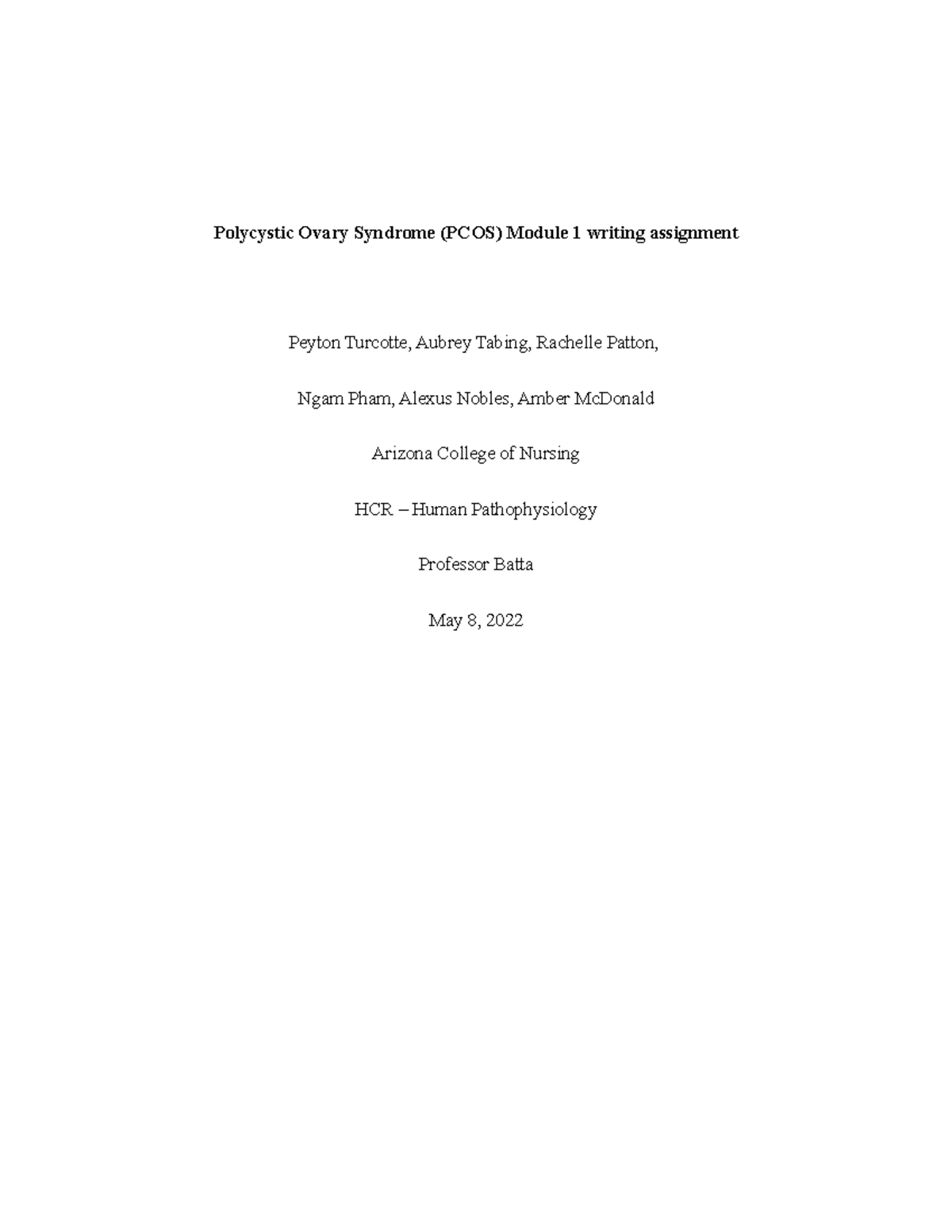 PCOS - Pathophysiology - Polycystic Ovary Syndrome (PCOS) Module 1 ...