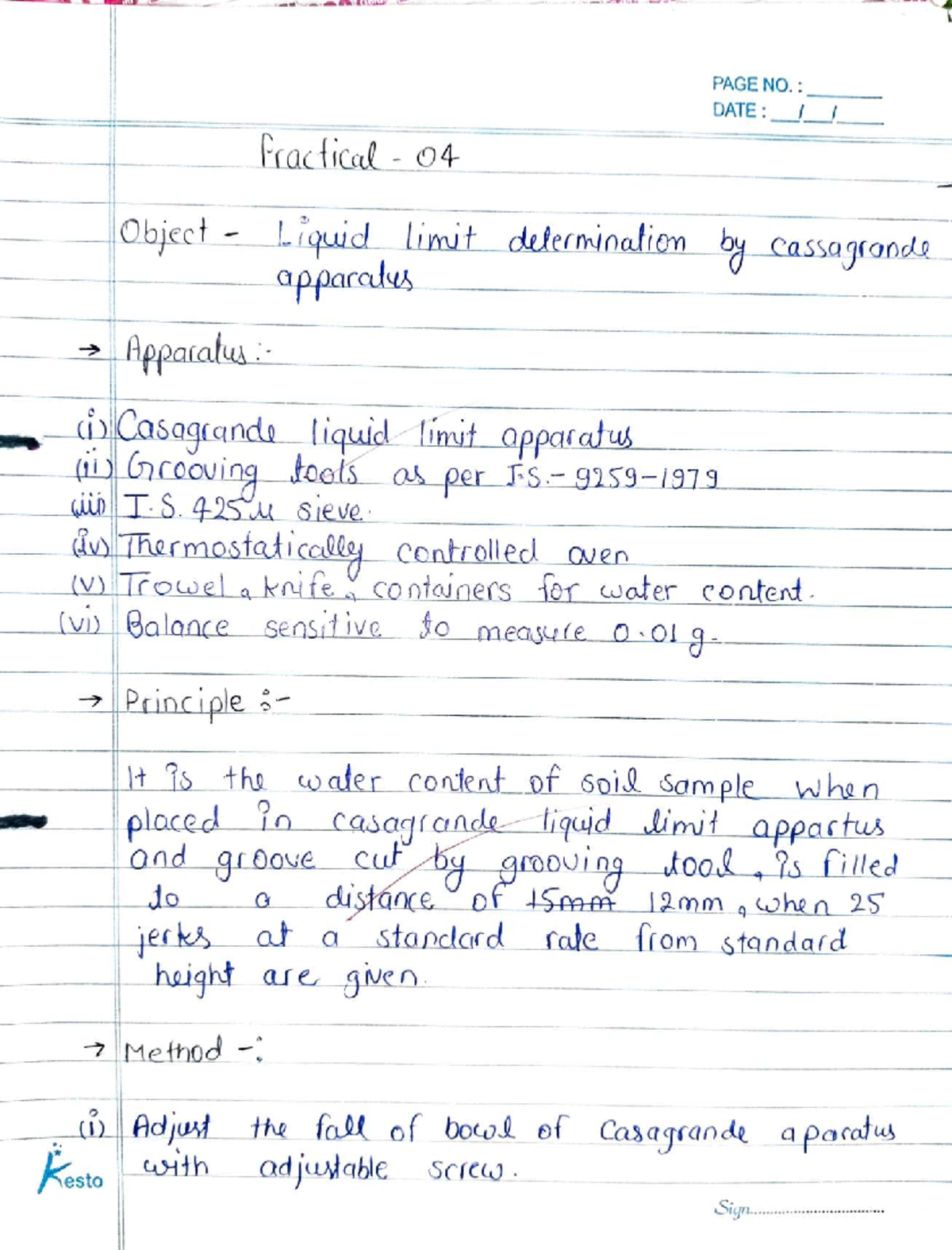 Practical 4567: Determining Liquid Limit of Soil Using Casagrande ...