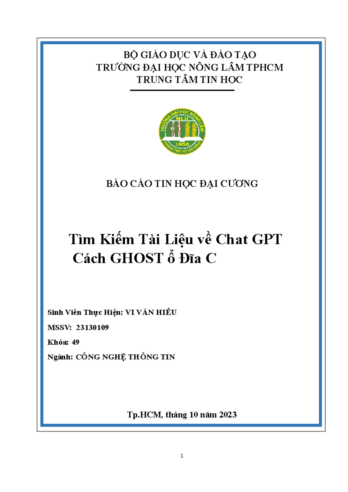 Nhập môn tin học tìm hiểu chat GPT và Ghost - 1 Tìm Kiếm Tài Liệu về ...