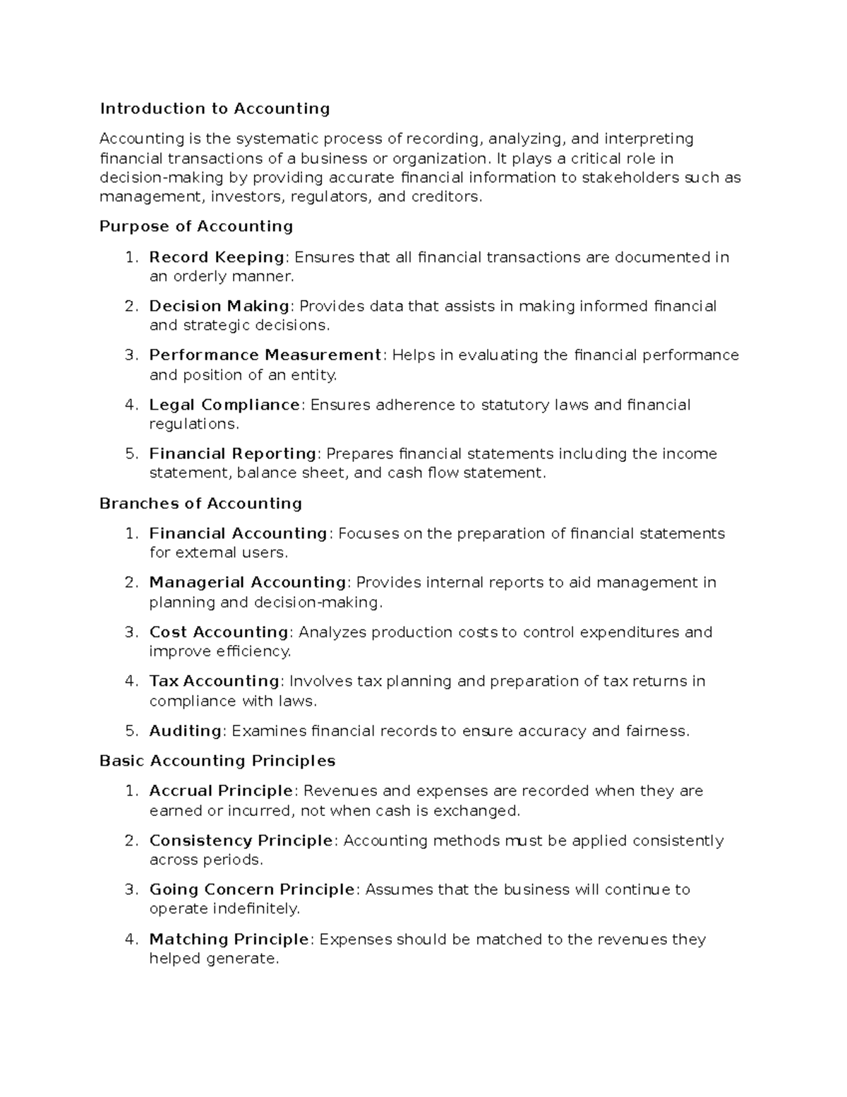 ACC101: Introduction to Accounting - Key Concepts and Principles - Studocu