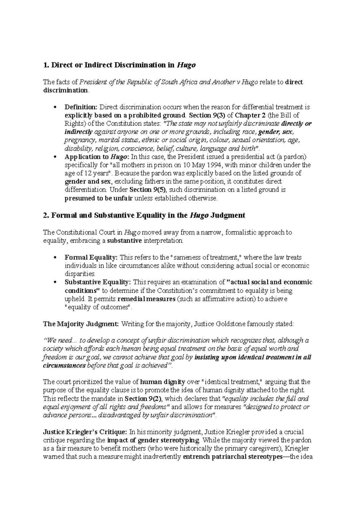 1. Discrimination Analysis in Hugo: SEEN TEST Response (1st Year) - Studocu