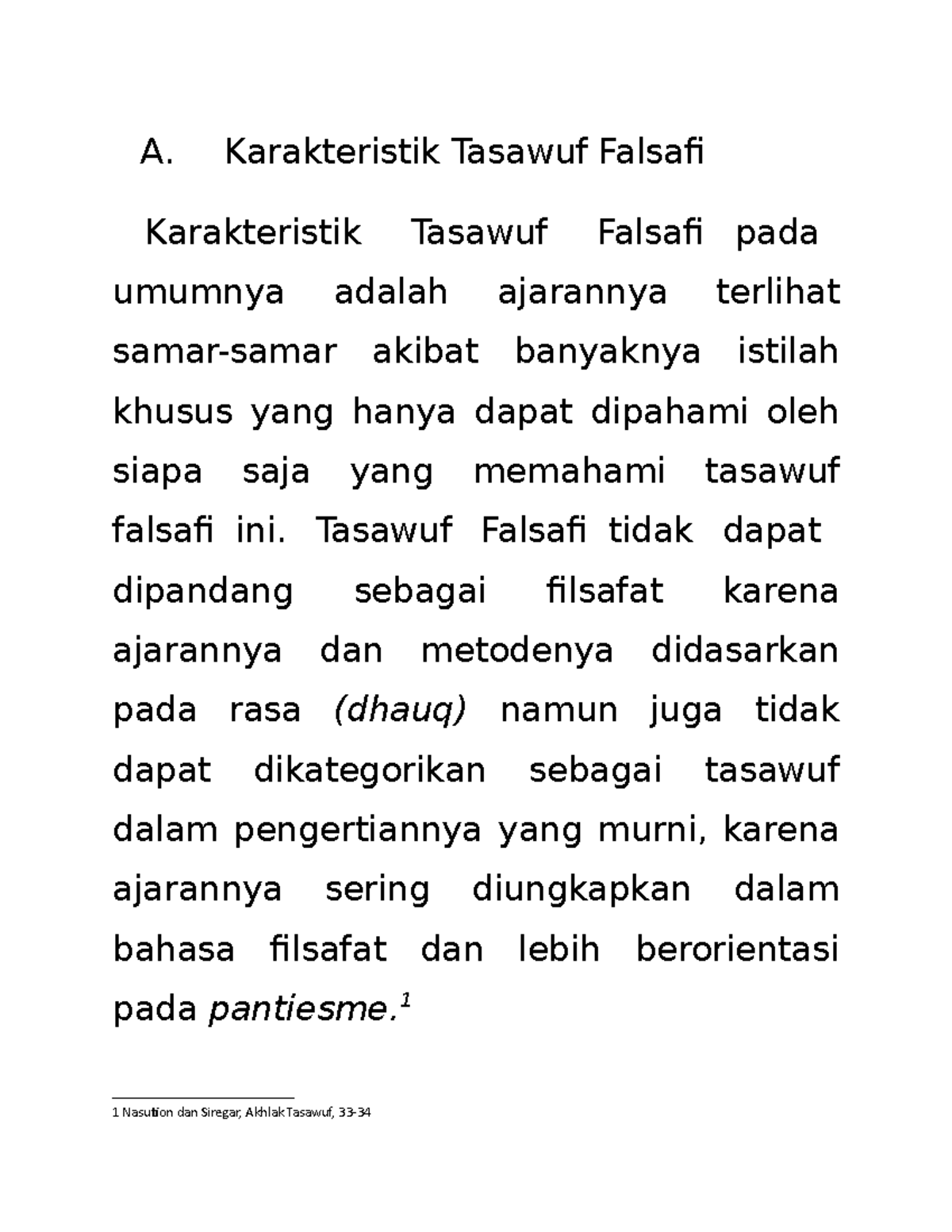 Karakteristik Tasawuf Falsafi: Pemahaman dan Interpretasi Dalam Studi ...