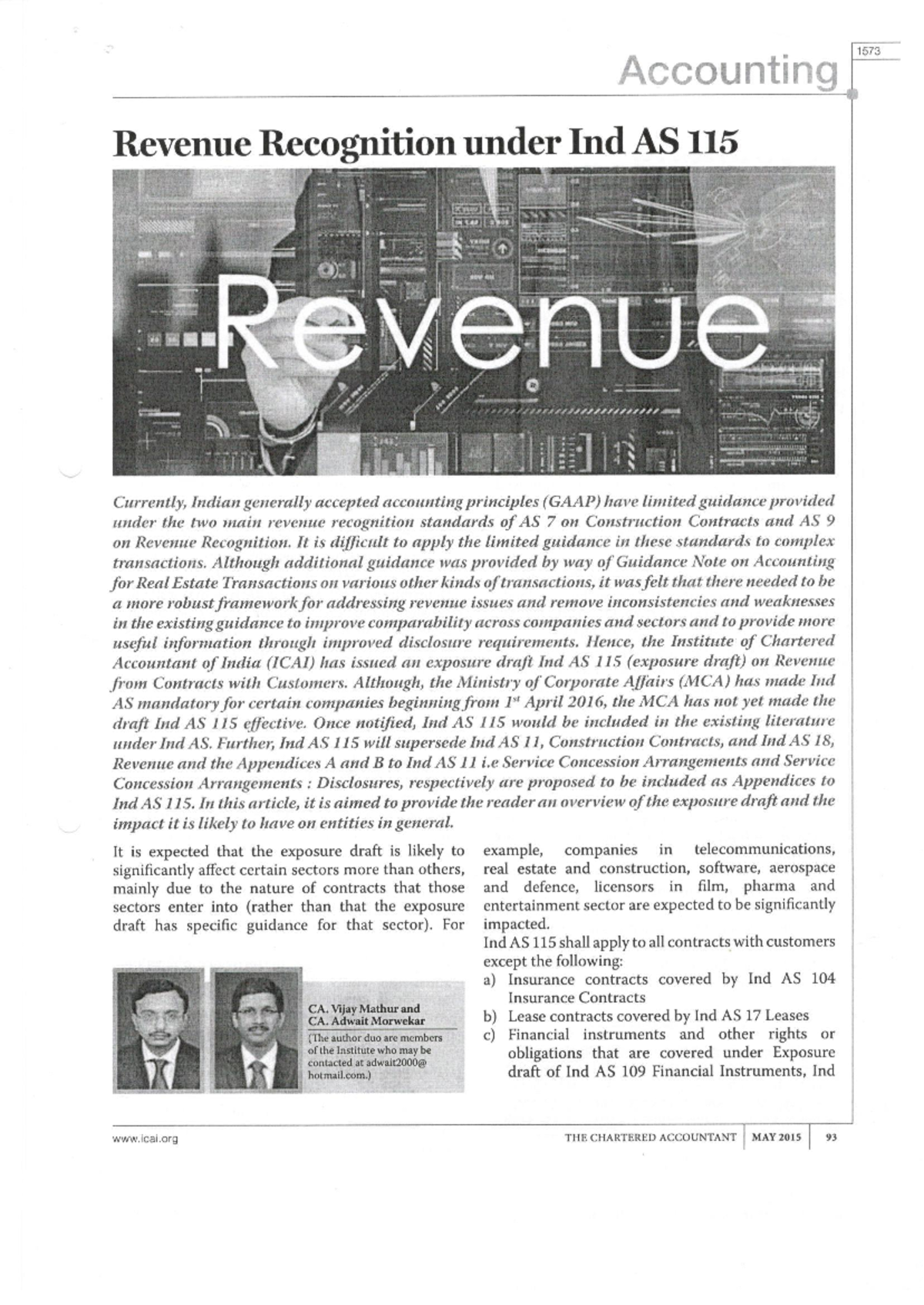 Ind AS 115 Summary - Marketing - Studocu