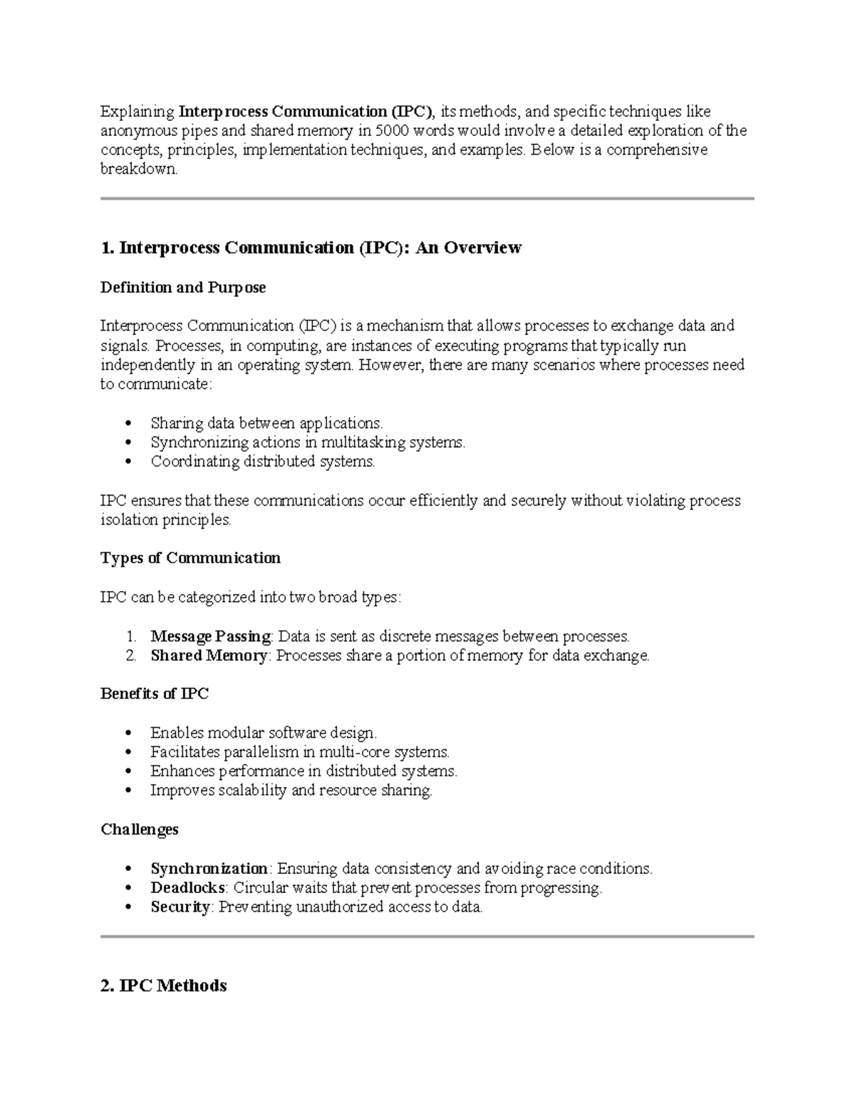 Explaining Interprocess Communication - Below is a comprehensive ...
