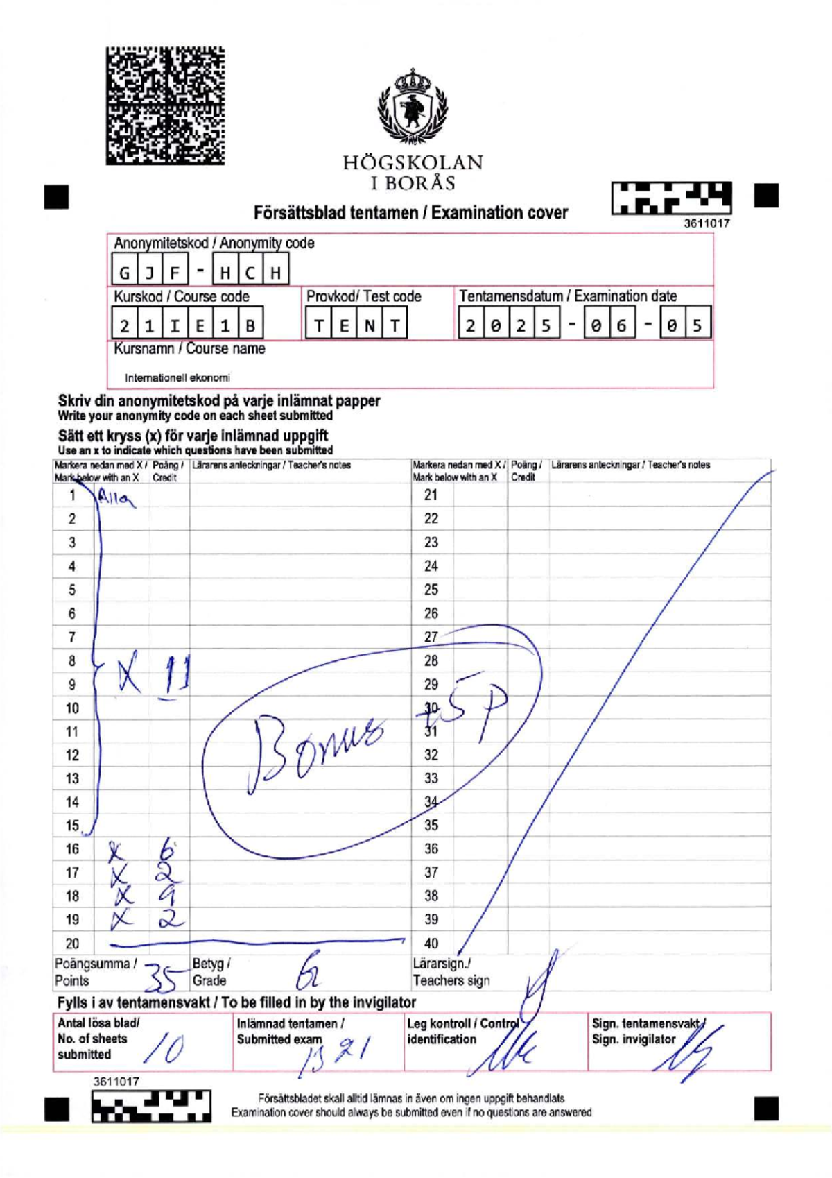 Tentamen i Internationell Ekonomi 21IE1B - HÖGSKOLAN I BORÅS - Studocu