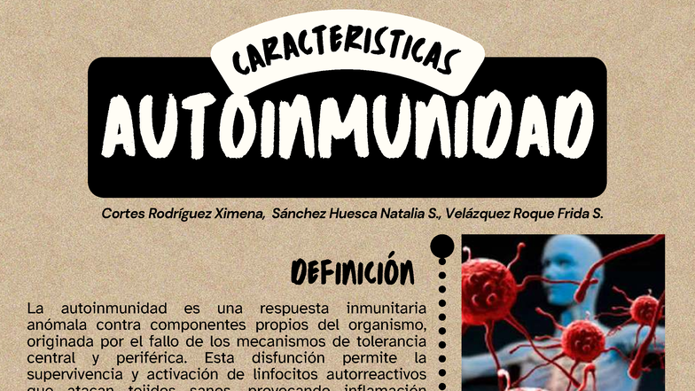 Autoinmunidad: Definición, Mecanismos y Enfermedades (Infografía) - Studocu