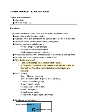Year 10 Science - Grade: 10 - Secondary School - Studocu