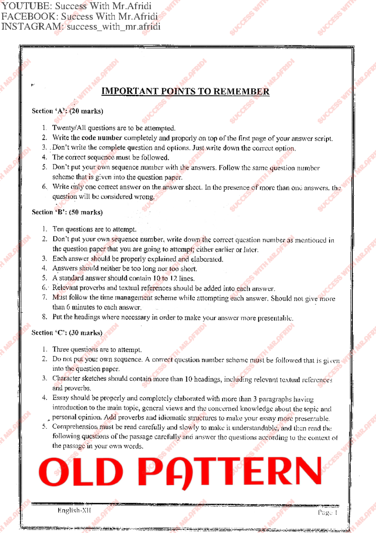 2nd Year - English Exam Notes with Mr. Afridi - Studocu