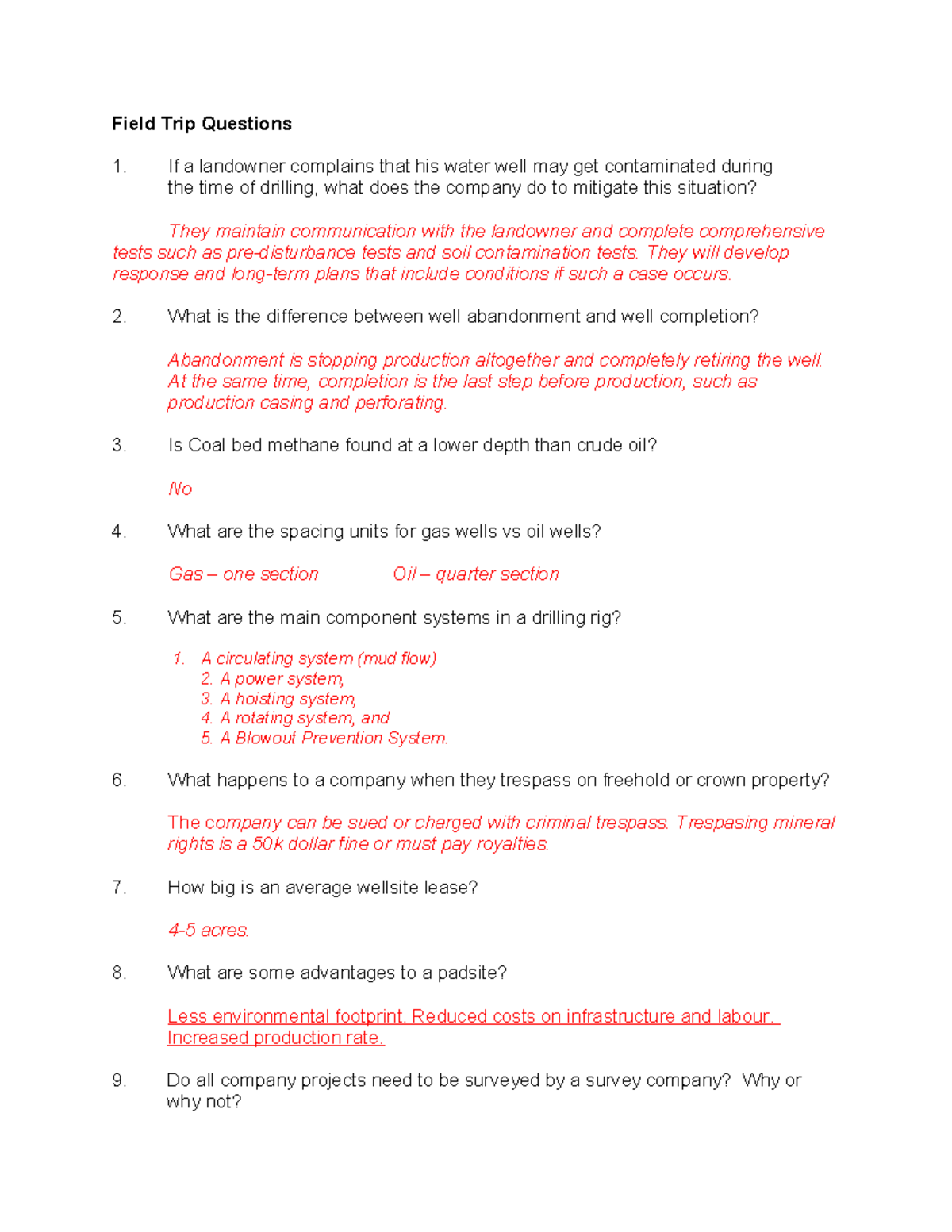 EAM255 Field Trip Assignment: Key Questions and Answers - Studocu