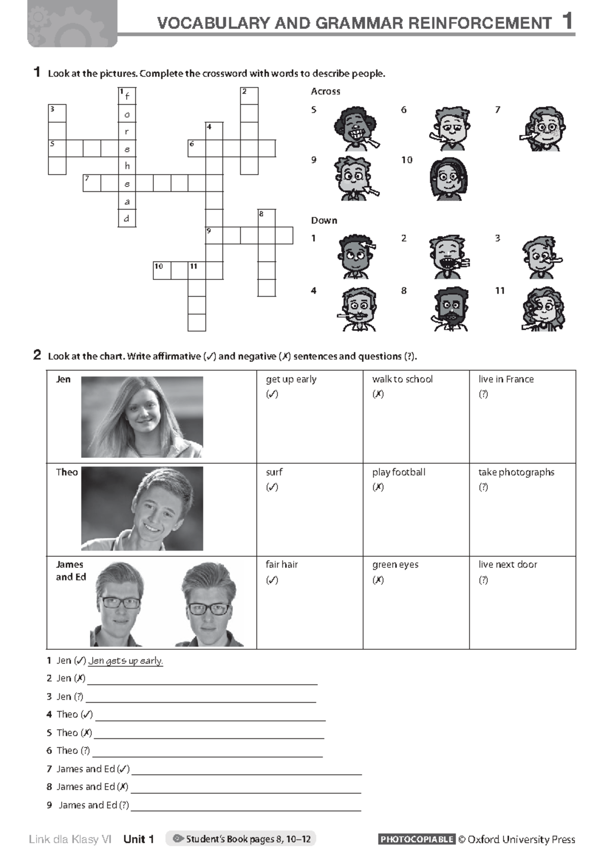 L6 U1 Vocabulary & Grammar Reinforcement Worksheet - Studocu
