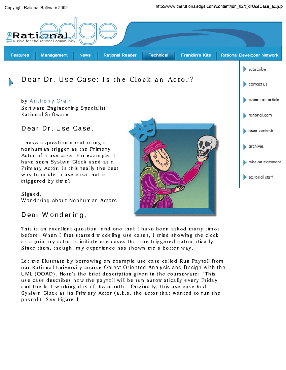 Dr. Use Case: Is the System Clock a Primary Actor? - Studocu