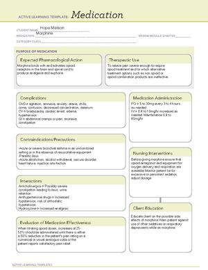 2022 ATI Medication Template- Oxycodone - ACTIVE LEARNING TEMPLATES ...