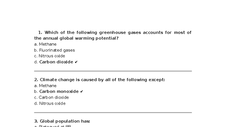 MANA374 Lesson 1 Quiz: Climate Change and Sustainability Concepts - Studocu