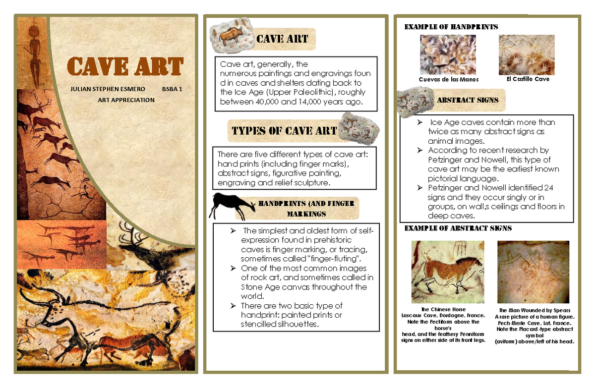 Cave-art-brochure - brochure - example of handprints Example of ...