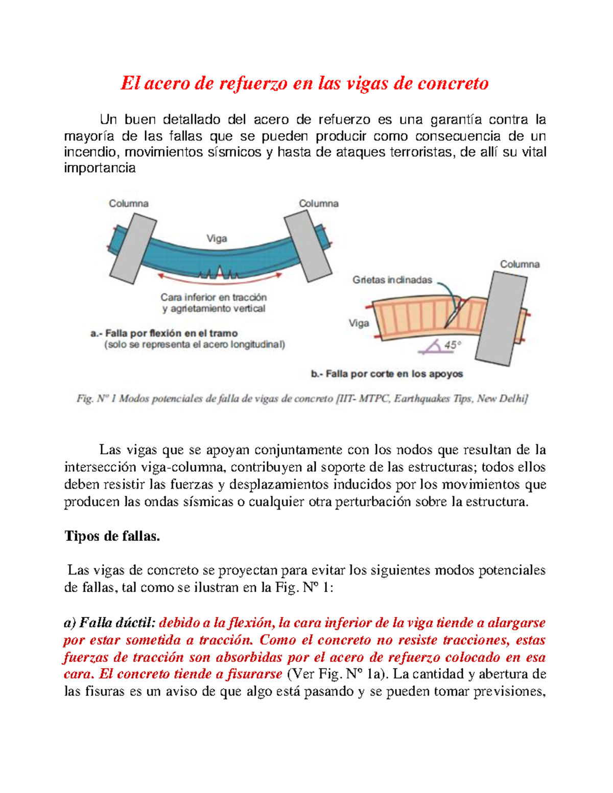 Fallas Dúctiles y Frágiles en Vigas de Concreto: Un Estudio Detallado ...