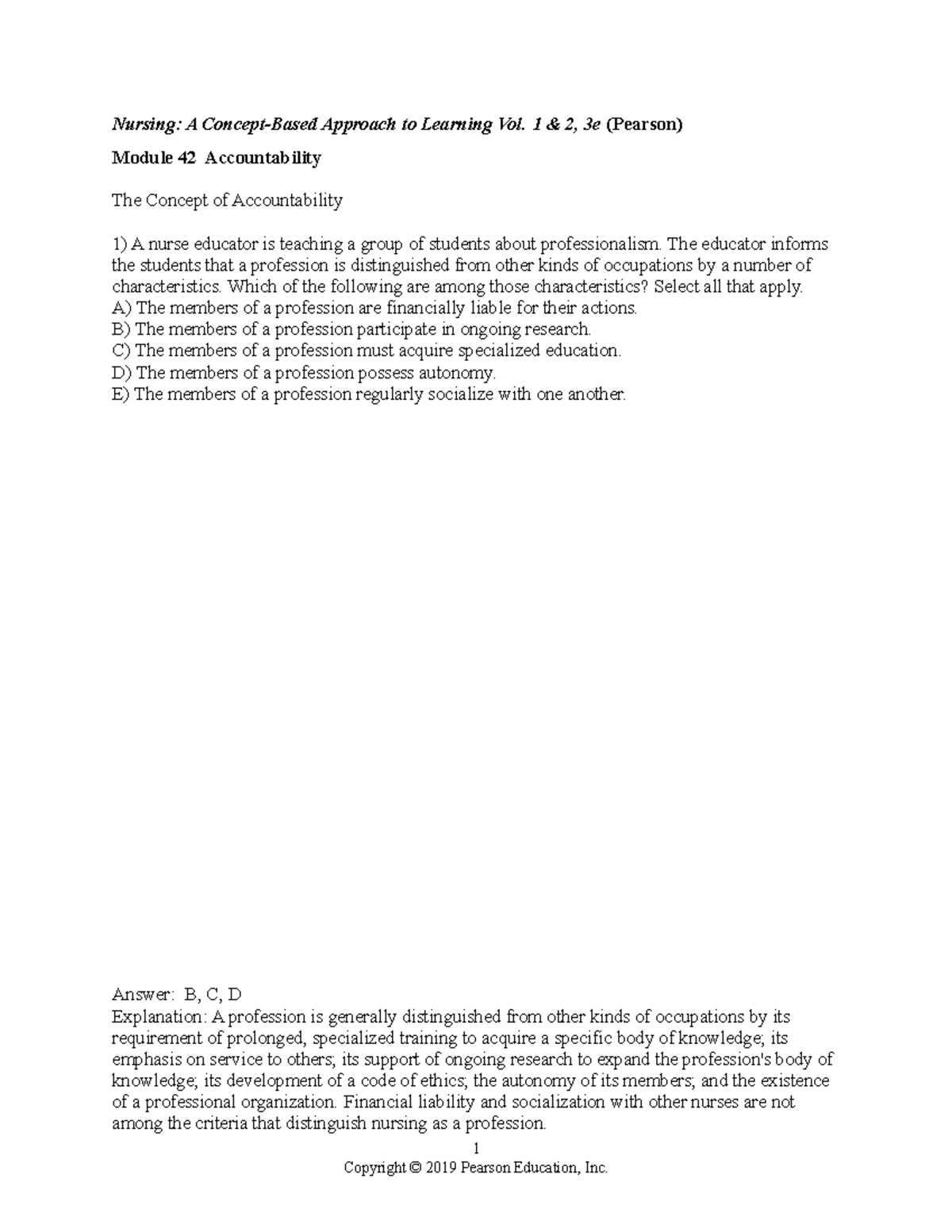 Module 42: Understanding Accountability in Nursing Practice - Studocu