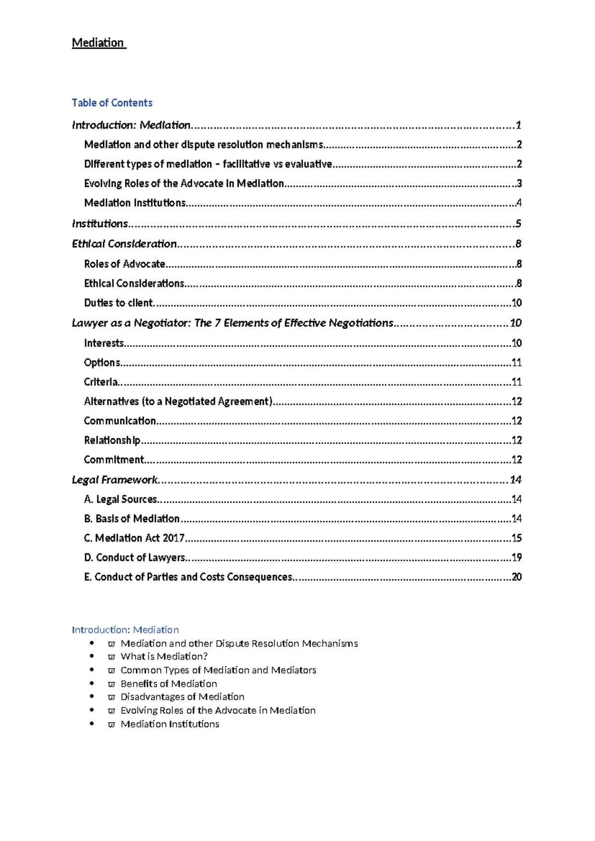 Mediation Overview and Key Concepts: A Comprehensive Guide - Studocu