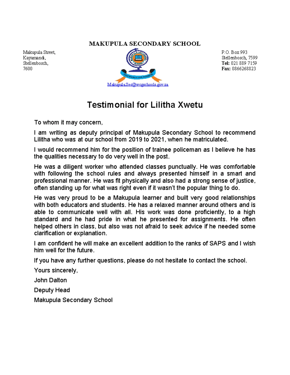 Unprepared topics 2023 - MAKUPULA SECONDARY SCHOOL ENGLISH FIRST ...