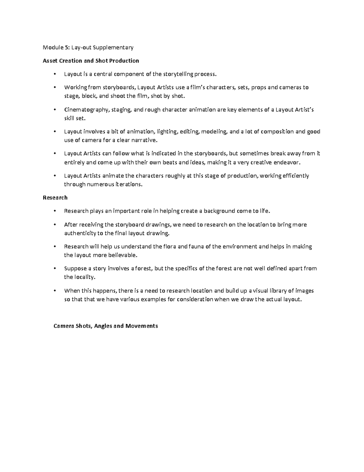 Mod. 5 Subtopic 1 - Production 1 - LAY-OUT Supplementary - Module 5 ...
