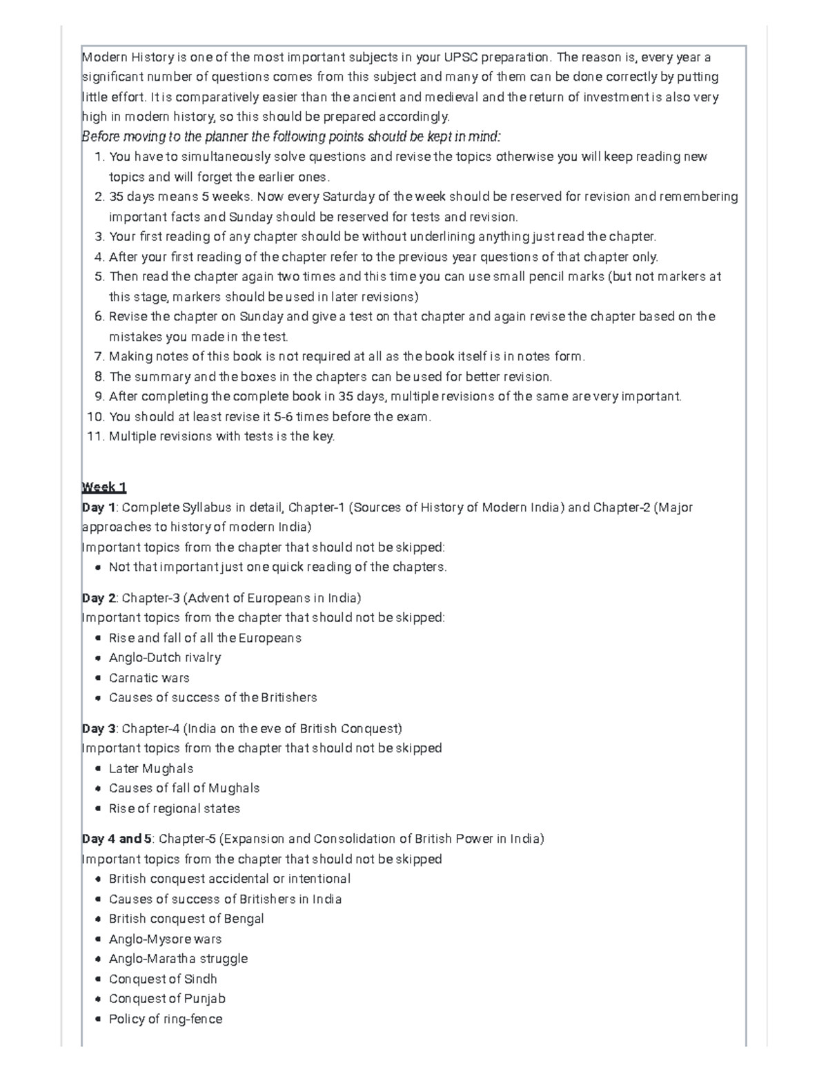 How to Read Spectrum Modern History 35 days strategy for Spectrum ...