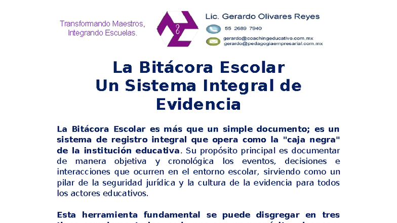 Bitácora Escolar: Transformando Maestros y Escuelas en el Ciclo Escolar ...