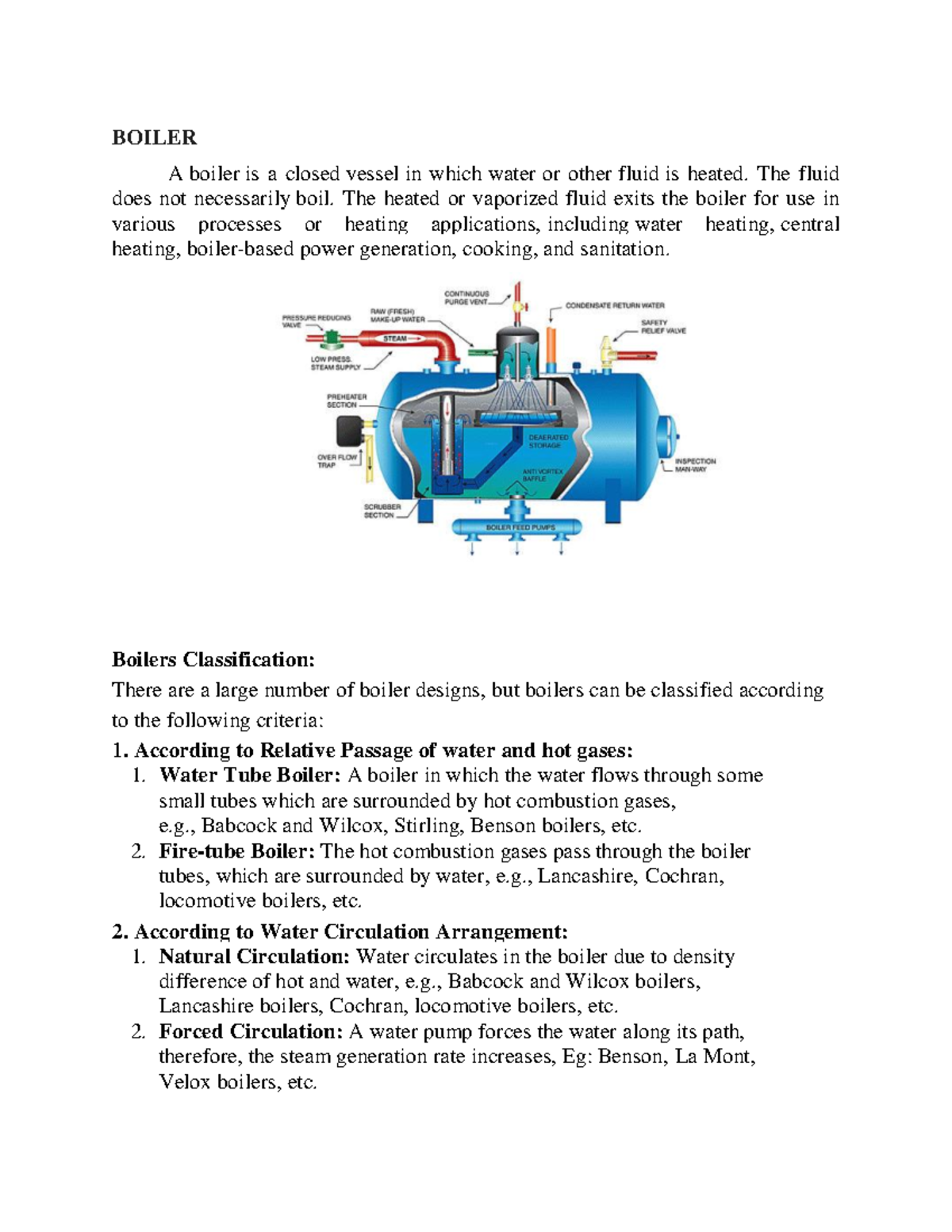 Boilers: Detailed Classification and Types Explained - Studocu