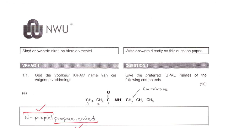 NCHE 121: Vraestel 1 — 2° geleentheid eksamen - Voltyds | 2018 Memo ...