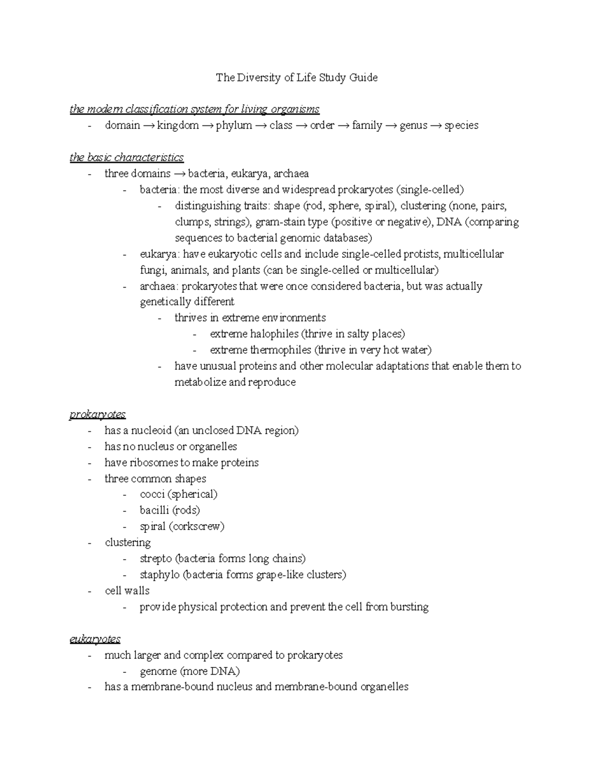 The Diversity of Life Study Guide - cartilage skeletons amphibians ...