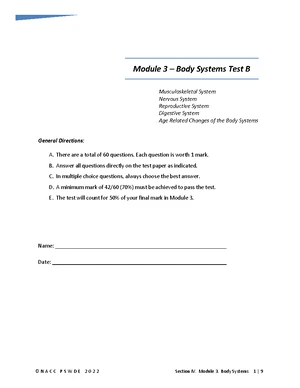IV-4 Test - Module 3 Body Systems (B) Study Guide - Studocu