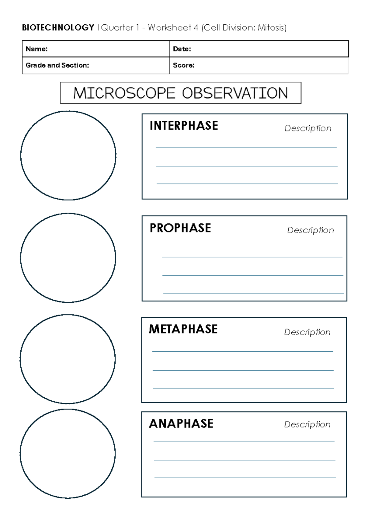 Biotechnology - Q1Worksheet 4 - Bachelor of Secondary Education ...