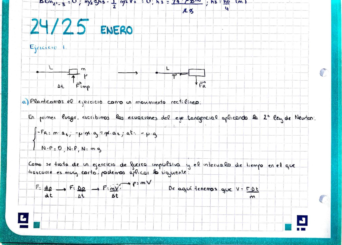 Fisica - Examen Final SHS 2 VZ I H3 - Ejercicios y Soluciones - Studocu
