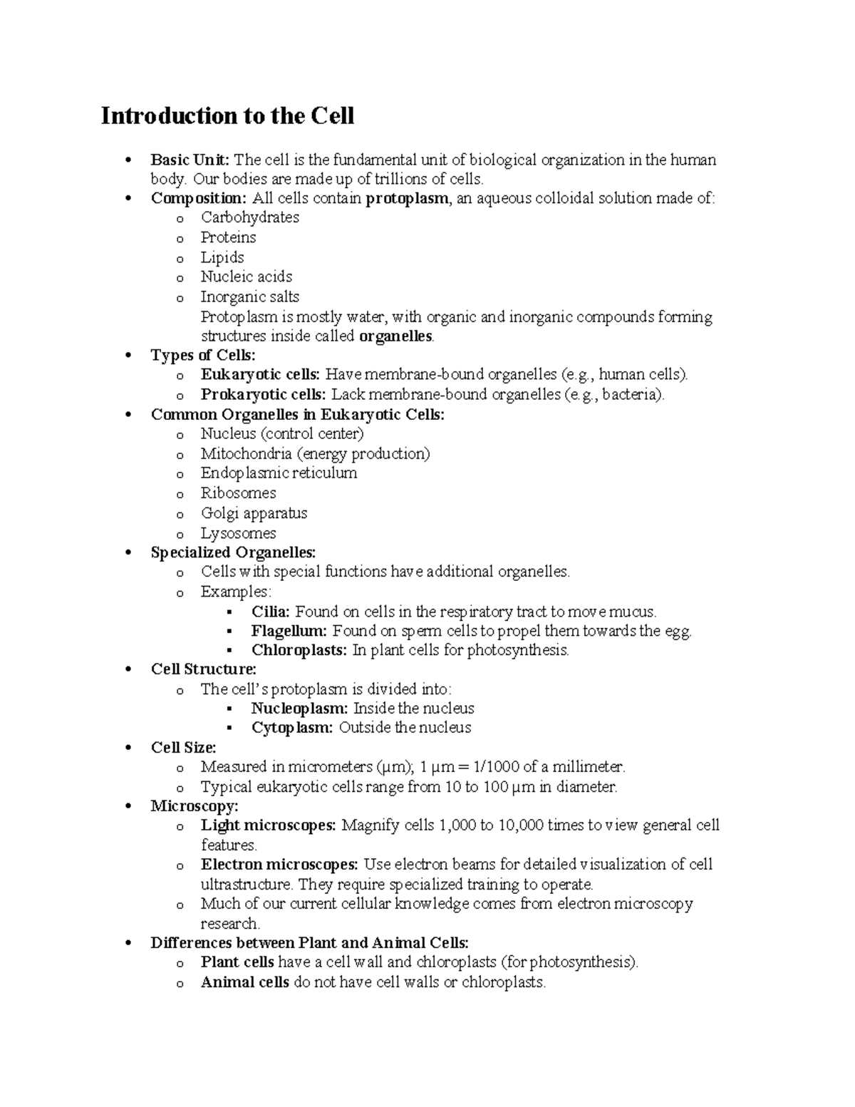 Chapter 3: Cell Structure and Function in Biology - Studocu
