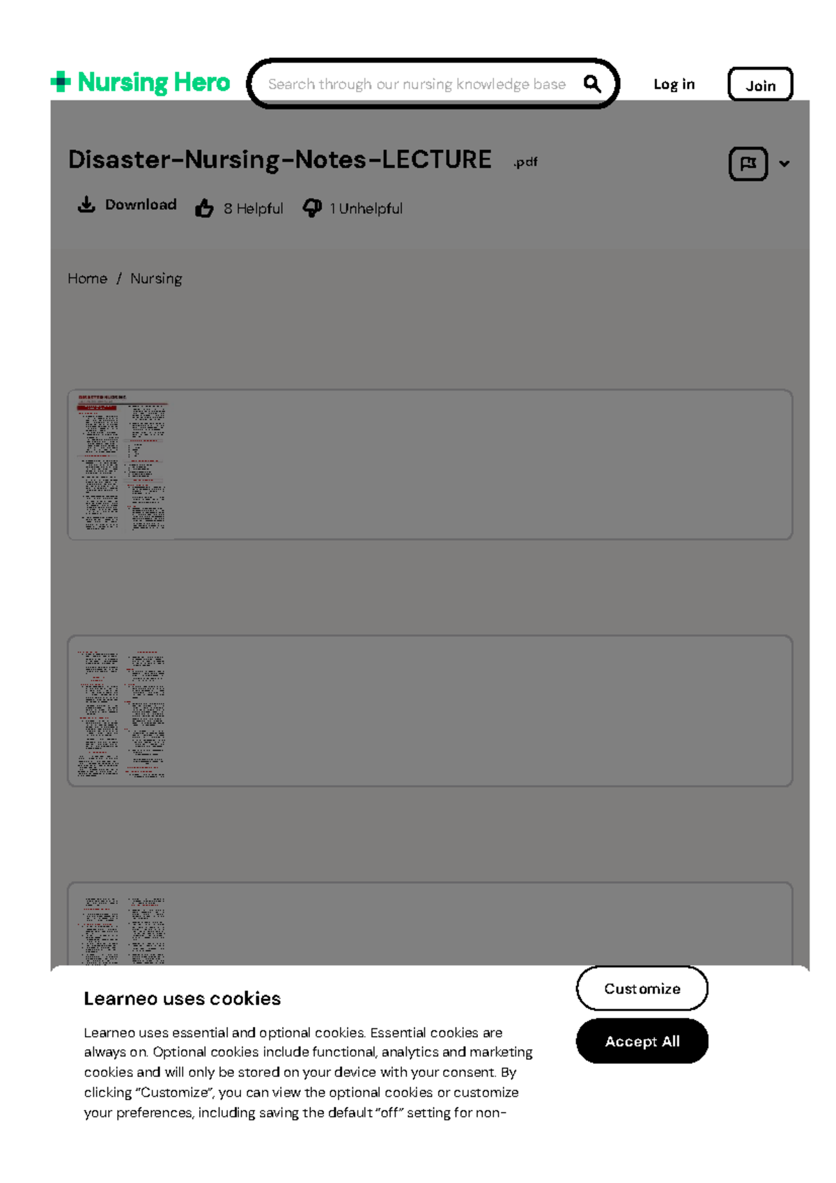 NCMO 410: Chapter 1 - Introduction to Disaster Nursing - Studocu