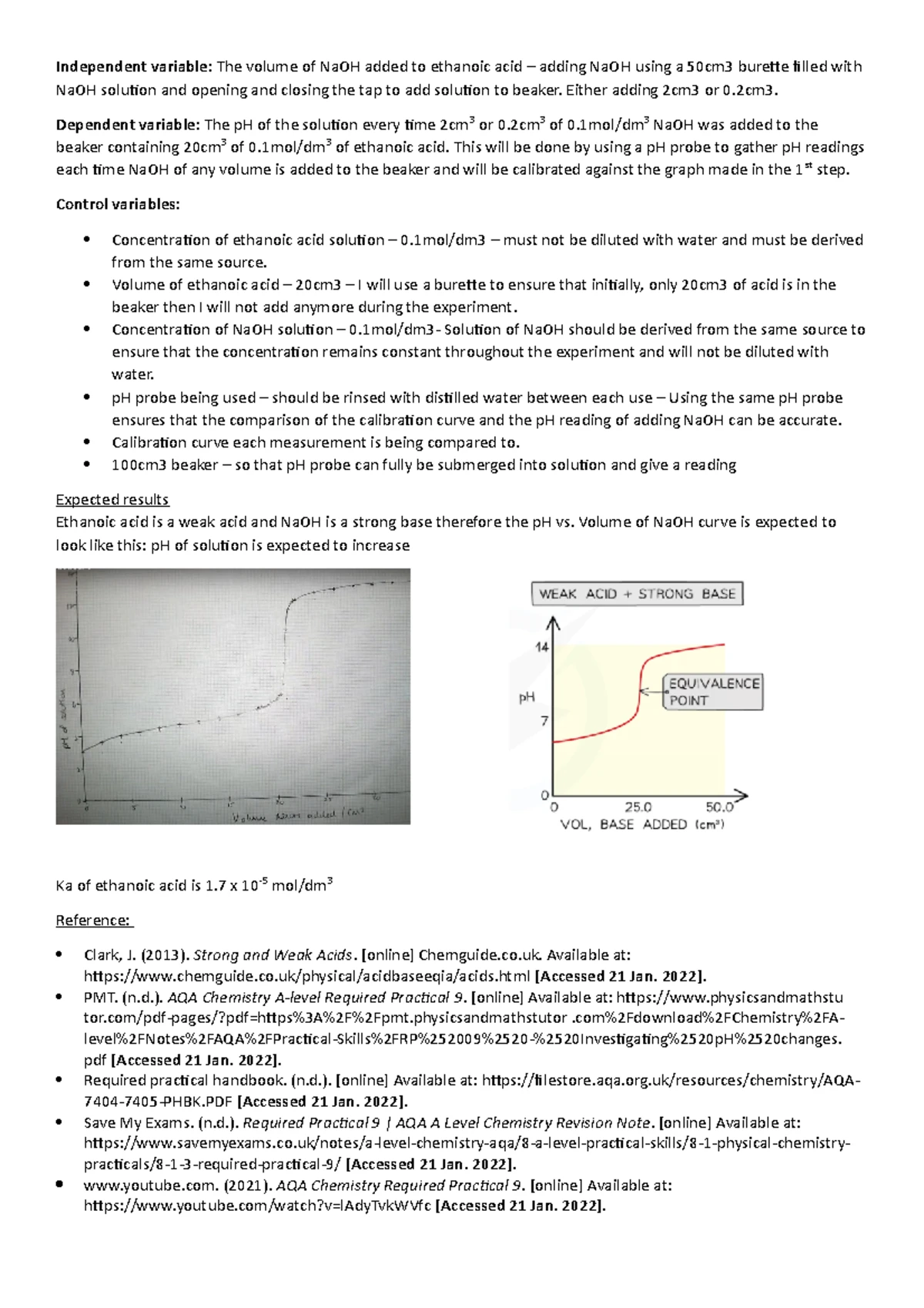 AQA Chemistry a-level practical 6 Expected results - Researched ...