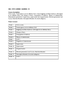Sta-2321-numerical-analysis 250120 034522 - NUMERICAL ANALYSIS SMA 2321 Course Outline 1 Sources ...