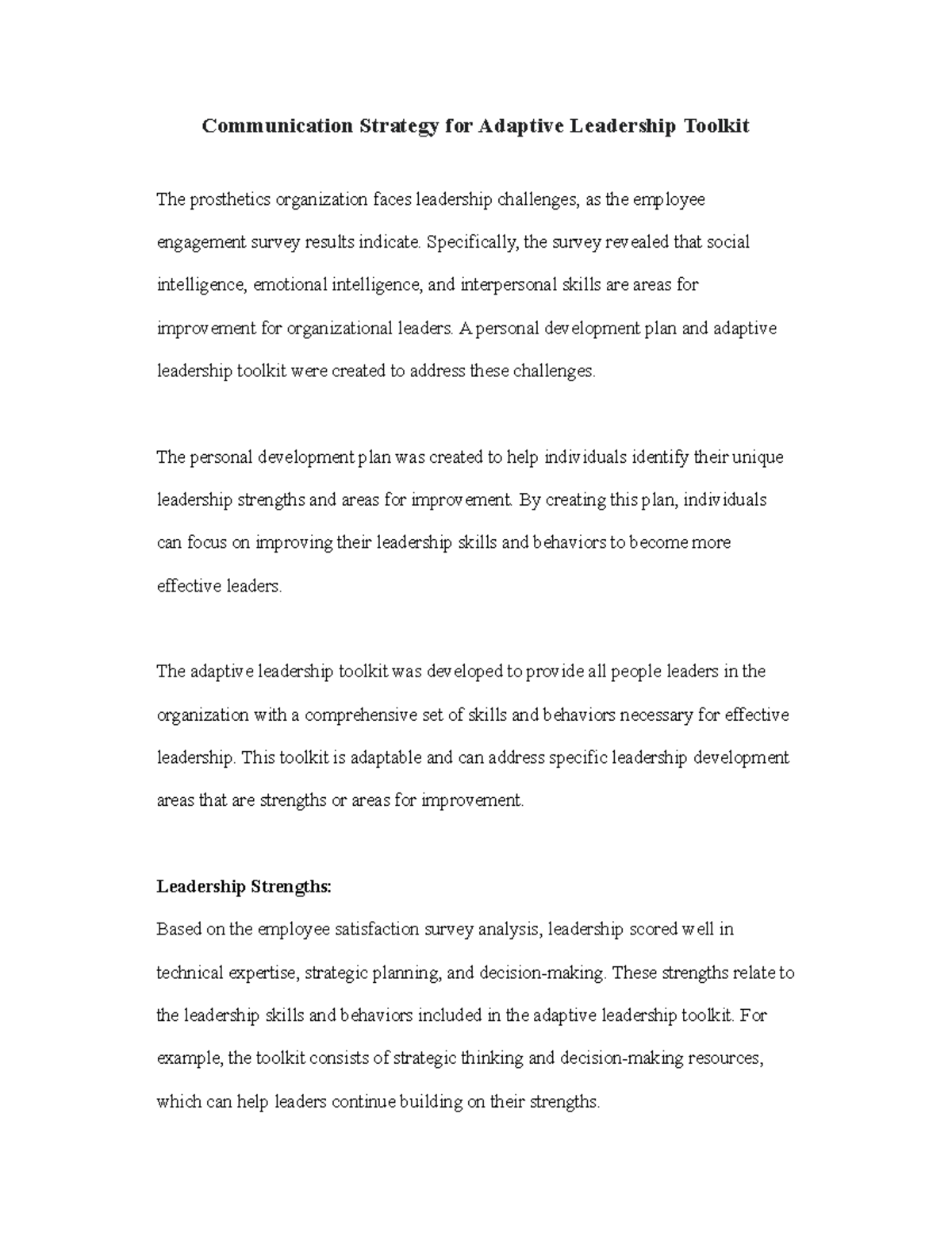 Adaptive Leadership Toolkit: Effective Communication Strategy Guide ...