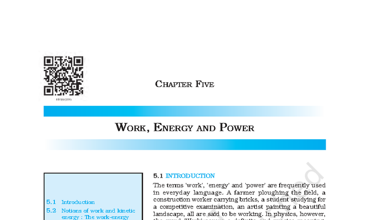 Keph105 - Chapter 5: Work, Energy, and Power Overview - Studocu