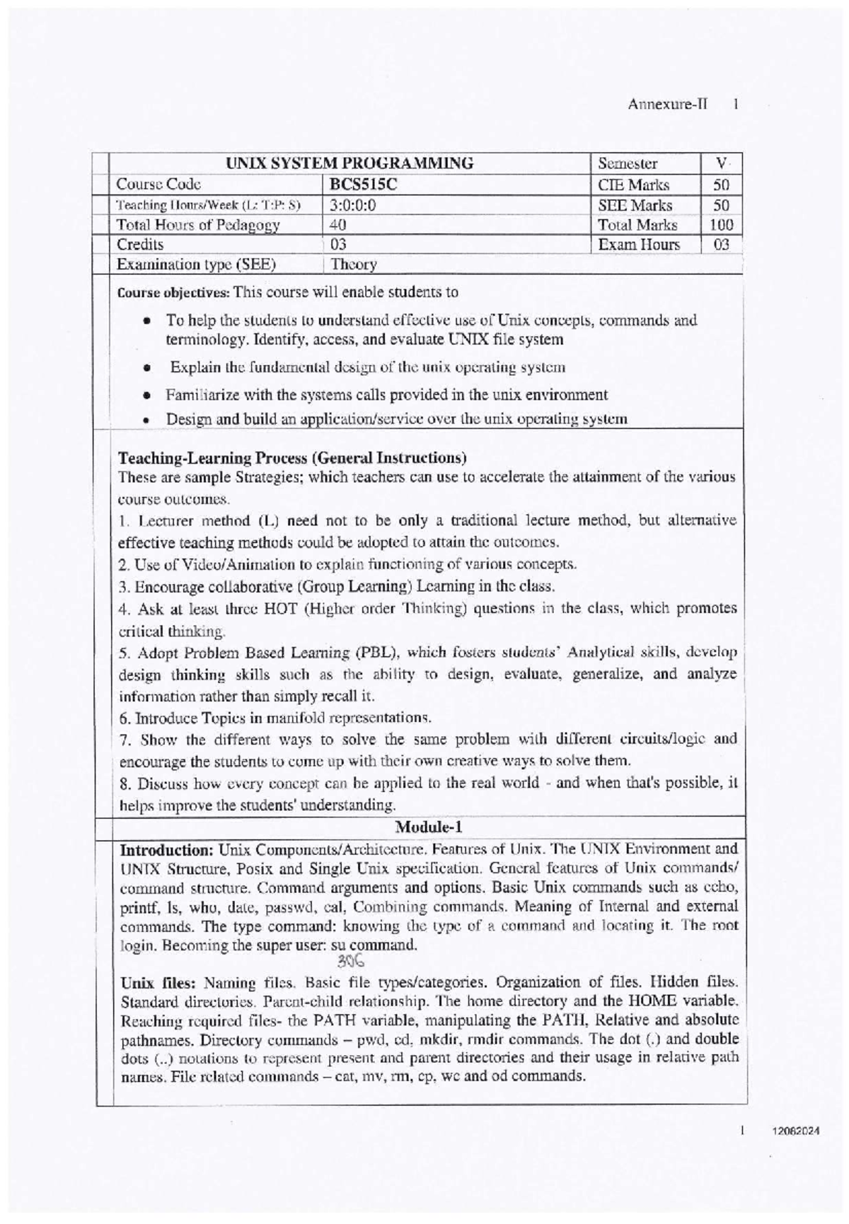 Unix System Programming Notes for BCS515C - Semester V - Studocu