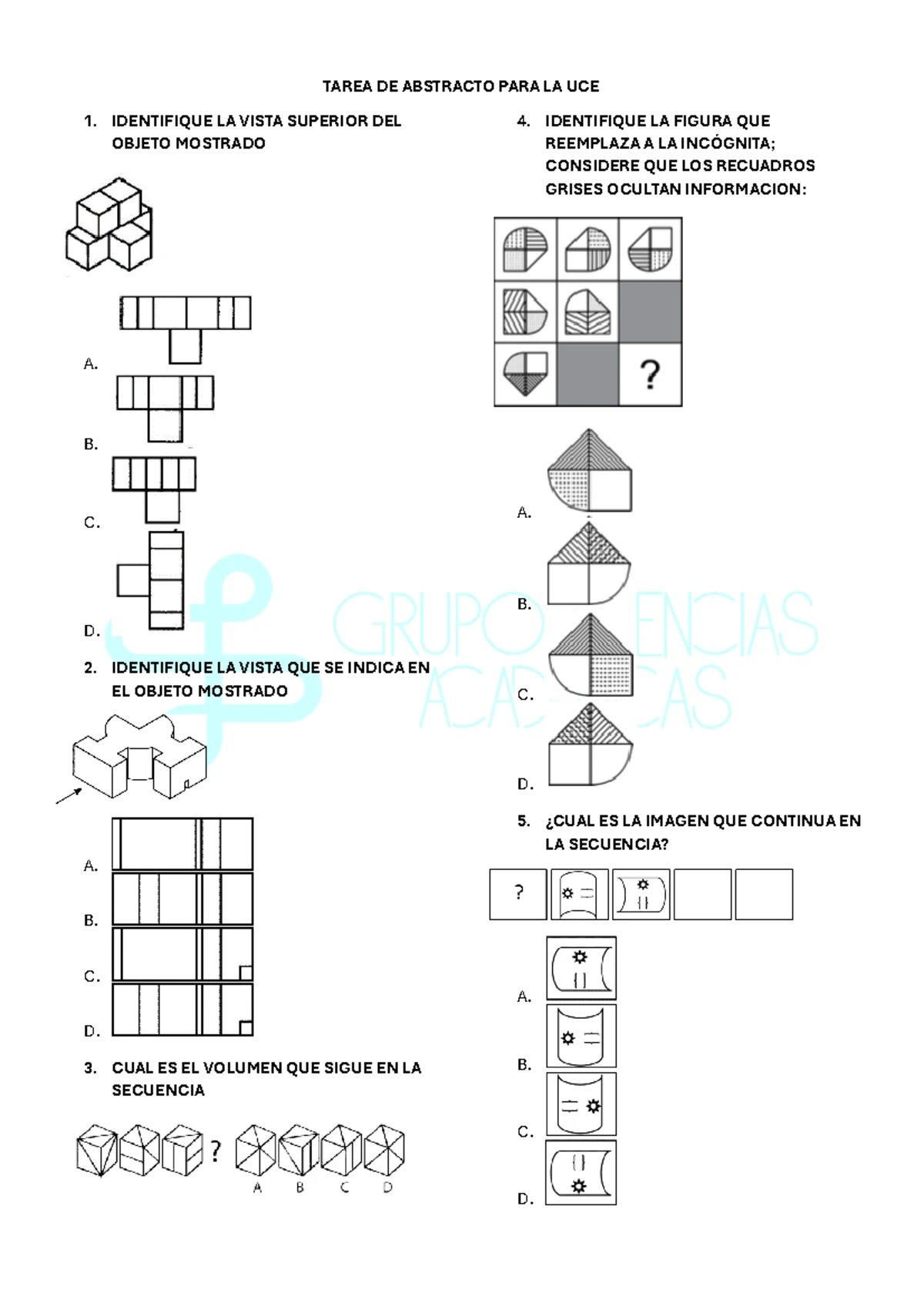 46 Ejercicios Resueltos DE Razonamiento Abstracto U ...