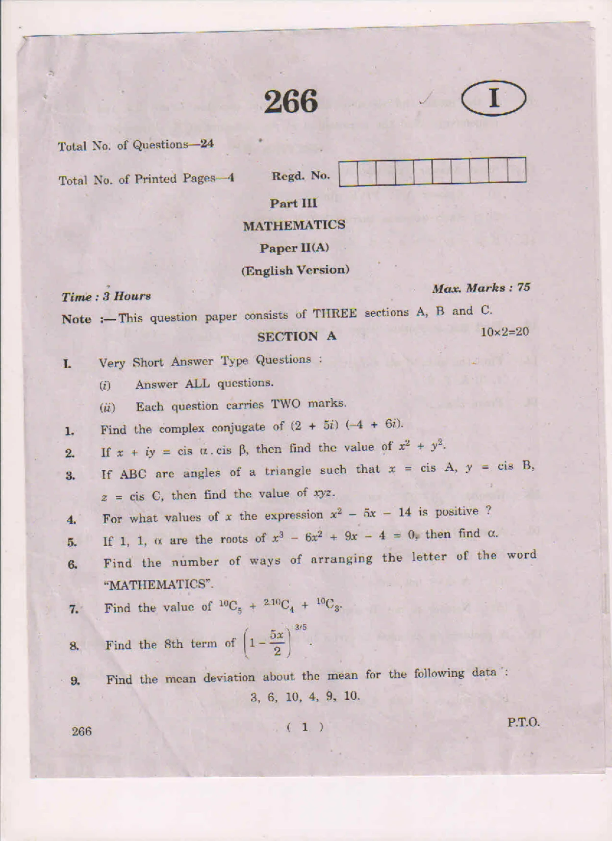 Inter 1st Year Maths 1B Exam Paper 2024 - Ques & Solutions - Studocu