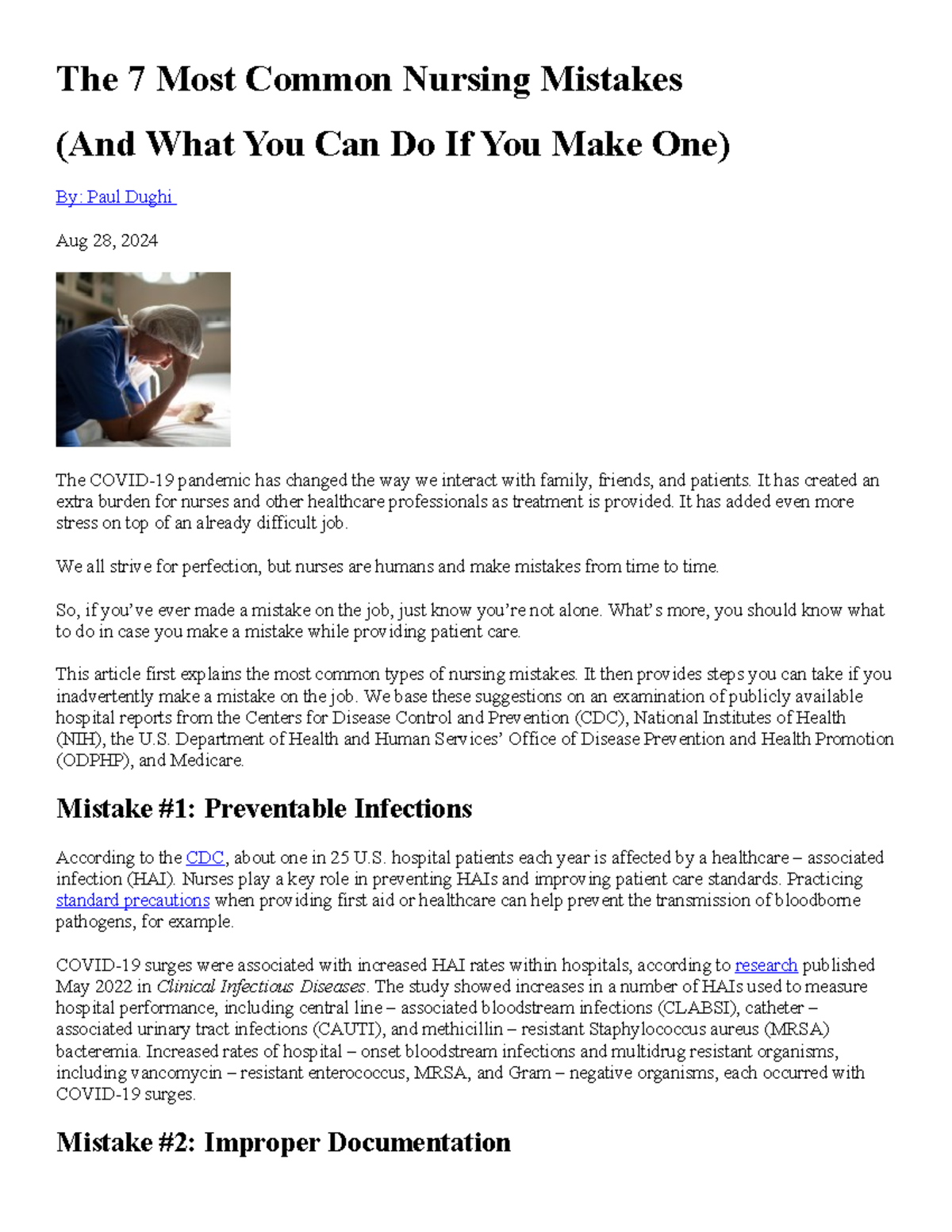 The 7 Common Nursing Mistakes & How to Address Them: Insights for ...