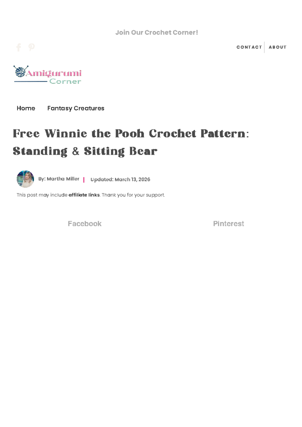 Free Winnie the Pooh Crochet Pattern (Standing & Sitting Bear) - Studocu